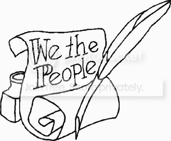 Color The Preamble And Bill Of Rights Teaching Sketch Coloring Page