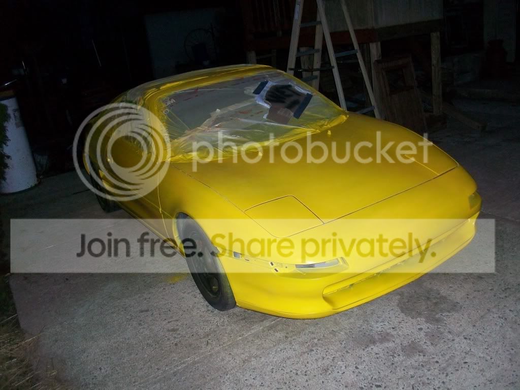 Rattle can paint job Sunburst Yellow.
