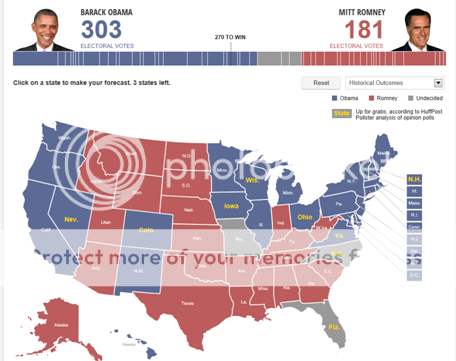 STATE OF THE RACE AND MY FINAL NOV 6 2012 PREDICTION:OBAMA-303 ROMNEY-235